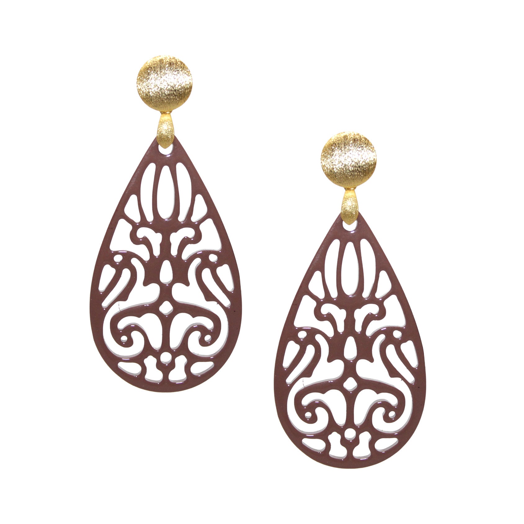 Drop Mocca Hornohrringe – Carmen-Schmuck